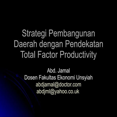 Total Factor Productivity | PPT
