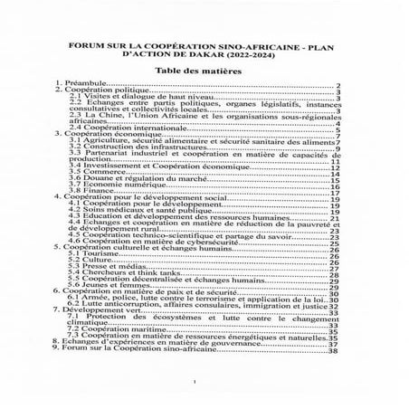 The Dakar Action Plan (2022-2024) -- French Edition | PDF