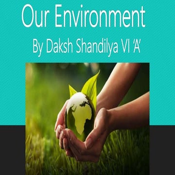 Daksh shandilya ppt our environment class 6 dav | PPTX