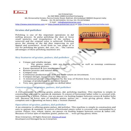 Dal polisher | PDF