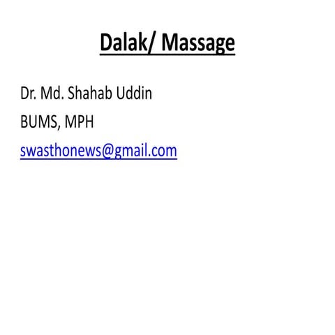 Dalak or Massage Therapy | PPT