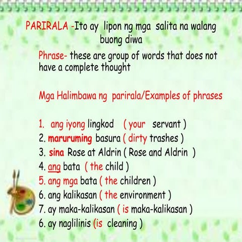 Filipino 1-ang-pangungusap (2) | PPT