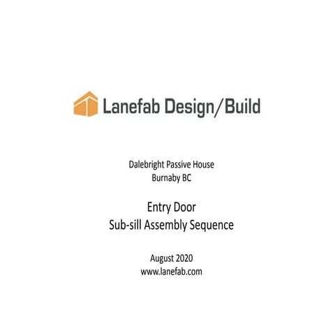 Dalebright Passive House subsill detail | PPTX