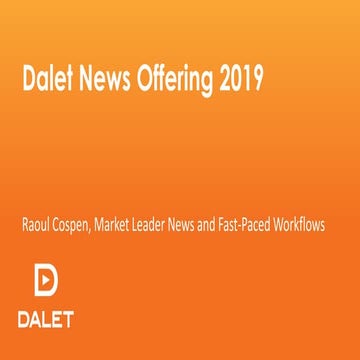 Dalet Pulse at NAB 2019 - Unified News Operations Solutions | PDF
