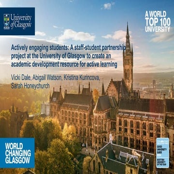 Actively engaging students: A staff-student partnership project at the ...