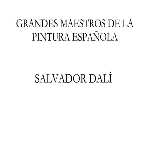 Salvador dali for kids | PPTX