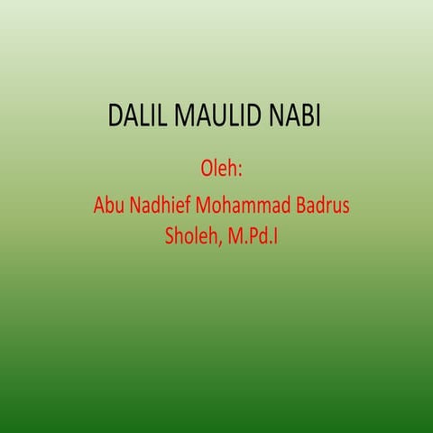 Dalil maulid nabi | PPTX