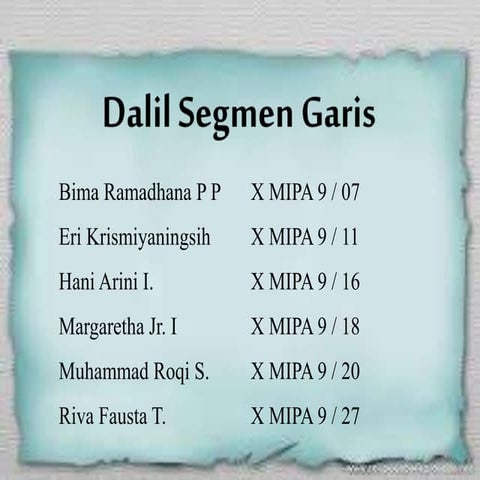 Segmen Garis | PPTX