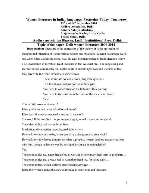 Dalit literature | PPT