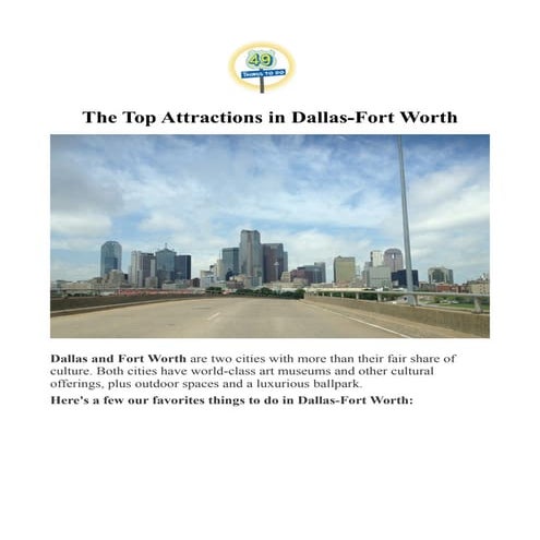 Top Attractions in Dallas-Fort Worth | DOC
