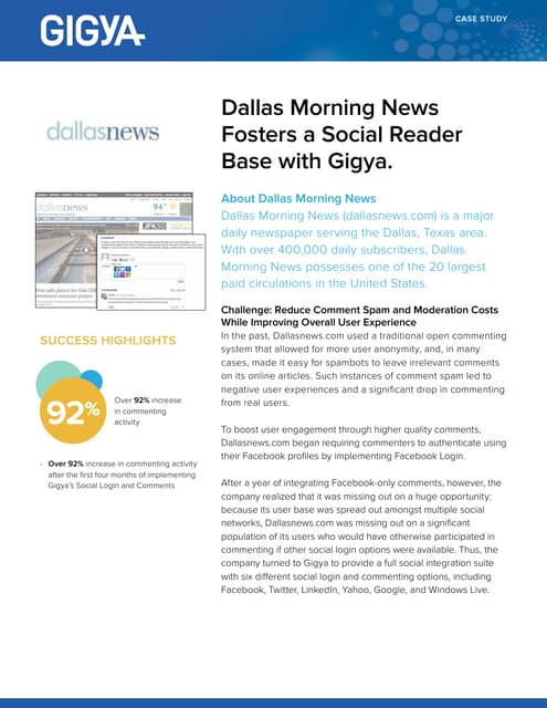 Dallas Morning News Article | PPT