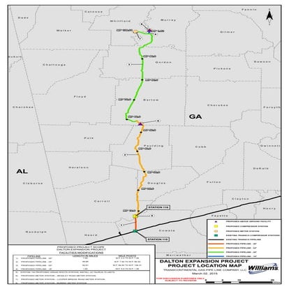 Williams Transco Dalton Expansion Project Map | PDF