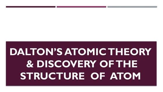 Dalton's Atomic Theory | PPTX | Chemistry | Science
