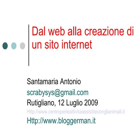 Dal web 2.0 alla creazione di un sito internet | PPT | Computing | Technology & Computing