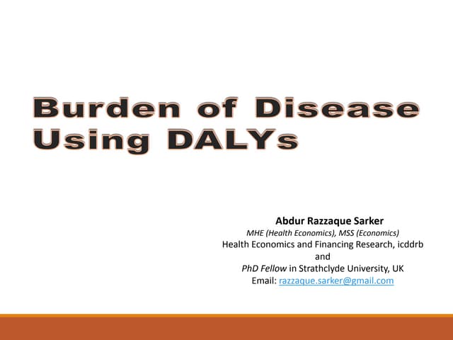 DALYs and QALYs by samrat gurung | PPTX