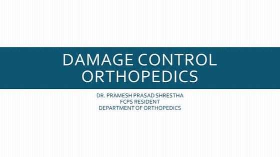 Damag control orthopedic | PPTX