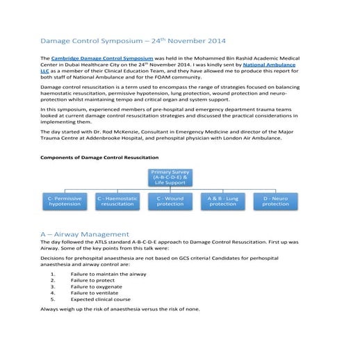 Damage Control Symposium 24th Nov 2014 | PDF