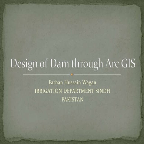 Dam arc gis | PPT