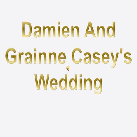Damien and grainne casey's wedding | PPTX