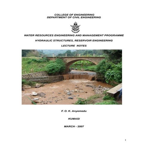 dam Note.pdf,lecturenote on dam engineering | PDF