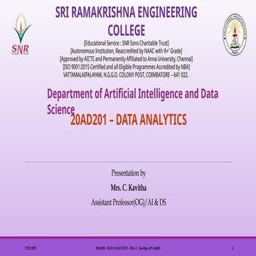 Introduction to Data Analytics and Data Science | PPTX