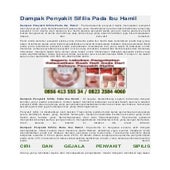 Dampak penyakit sifilis pada ibu hamil