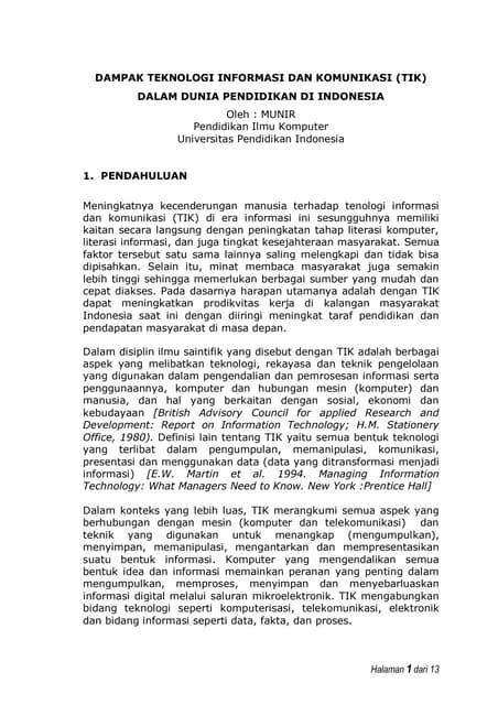 Kegunaan ict dalam pendidikan | PDF
