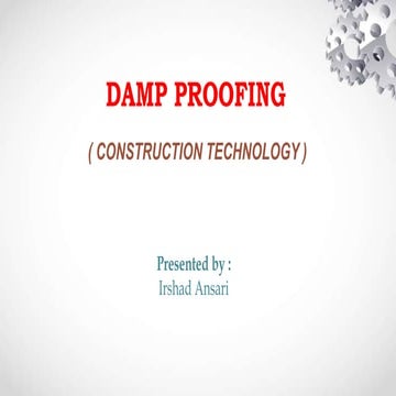Damp proofing | PPTX