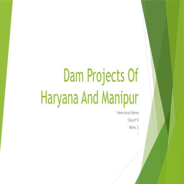 Dam Projects Of Haryana And Manipur.pptx
