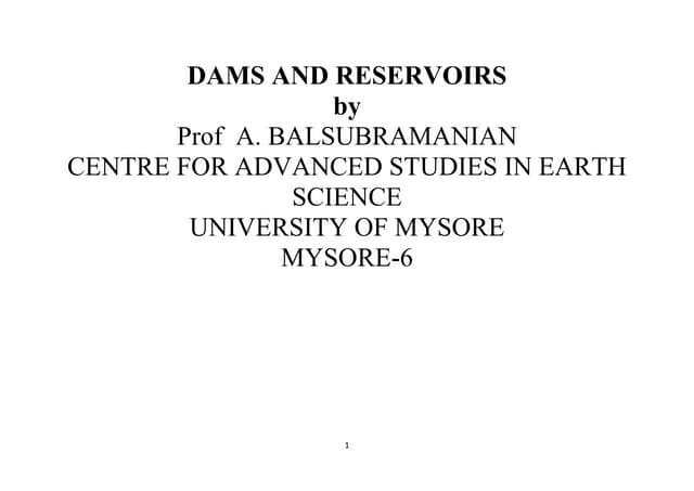 Types of Hydraulic Structures | PPTX