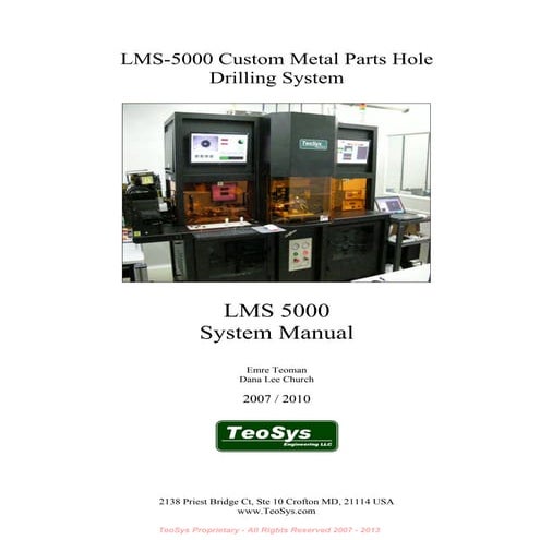 LMS 5000 System Manual rev e | PDF