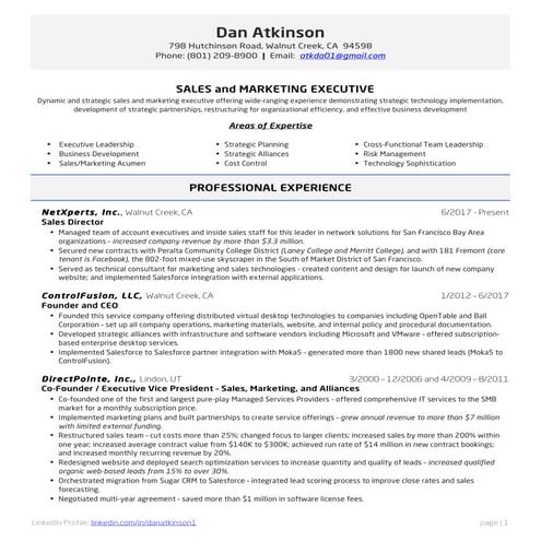 Dan Atkinson Resume | PDF