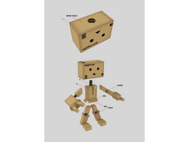 Danbo papercraft ECO Blank 8 cm.