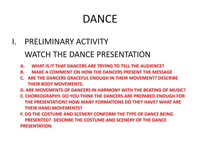 Dance: Different Types of Dance | PPTX