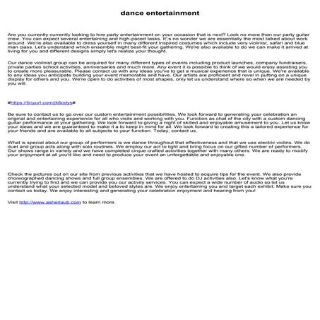 dance entertainment | PDF