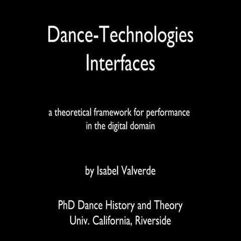 Dance-Tech Interfaces | PPT