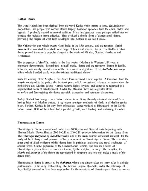 DANCES OF INDIA -to describe different dance forms | PPTX