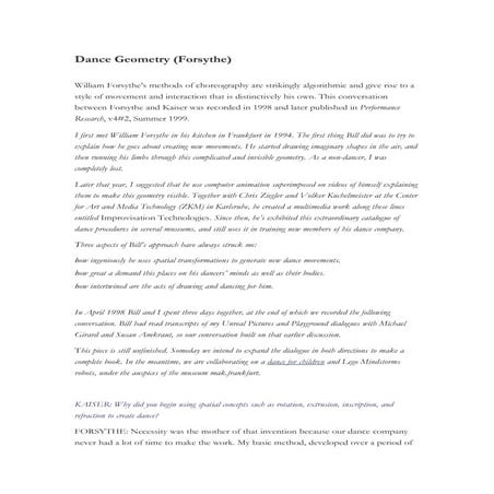 Dance Geometry | DOC