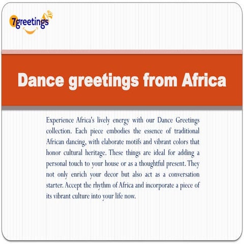 Dance greetings from Africa | 7Greetings | PPTX