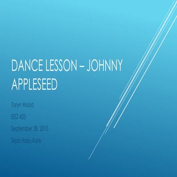 Dance lesson – johnny appleseed | PPTX