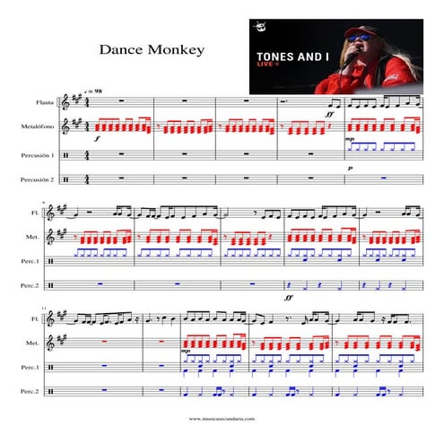 Dance Monkey Tones And I Partitura Flauta Pdf