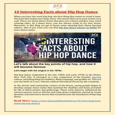 10 interesting Facts about Hip Hop Dance | PDF