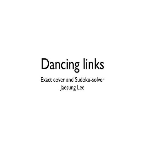Dancing links | PDF