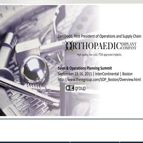 Operational Excellence in the Medical Device Industry | PPTX