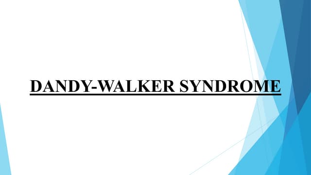 Dandy Walker syndrome | PPTX | Pregnancy | Reproductive Health