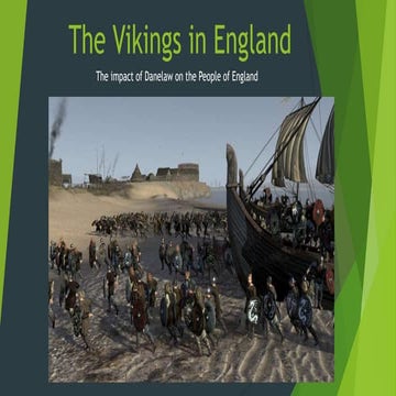 The Vikings in England Denmark - Danelaw | PPTX