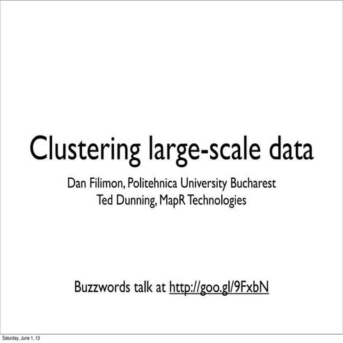 Clustering Large Scale Data Tu Berlin Talk Ppt