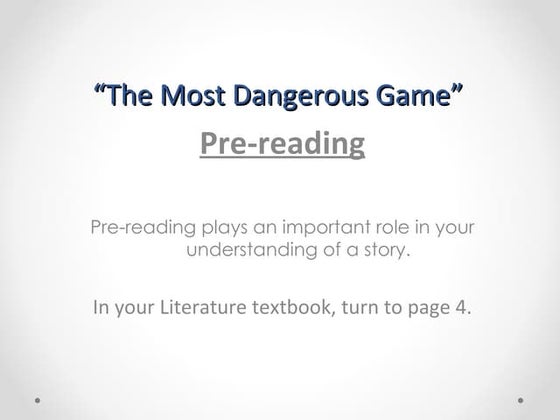 Most dangerous game_-_map | PPT