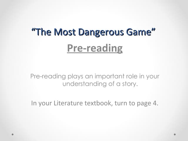 Most dangerous game_-_map | PPT