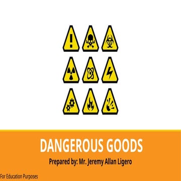 DANGEROUS GOODS (FOR TEACHING DEMO) ONLY | PPT
